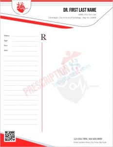 9+ Cardiologist Prescription Pad Design Templates for MS Word
